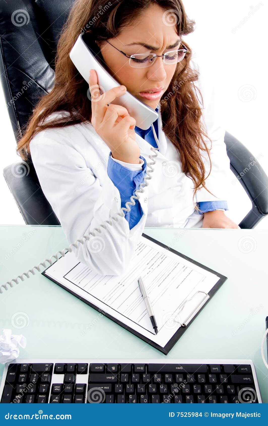 Medical Professional Talking on Phone Stock Photo - Image of person ...