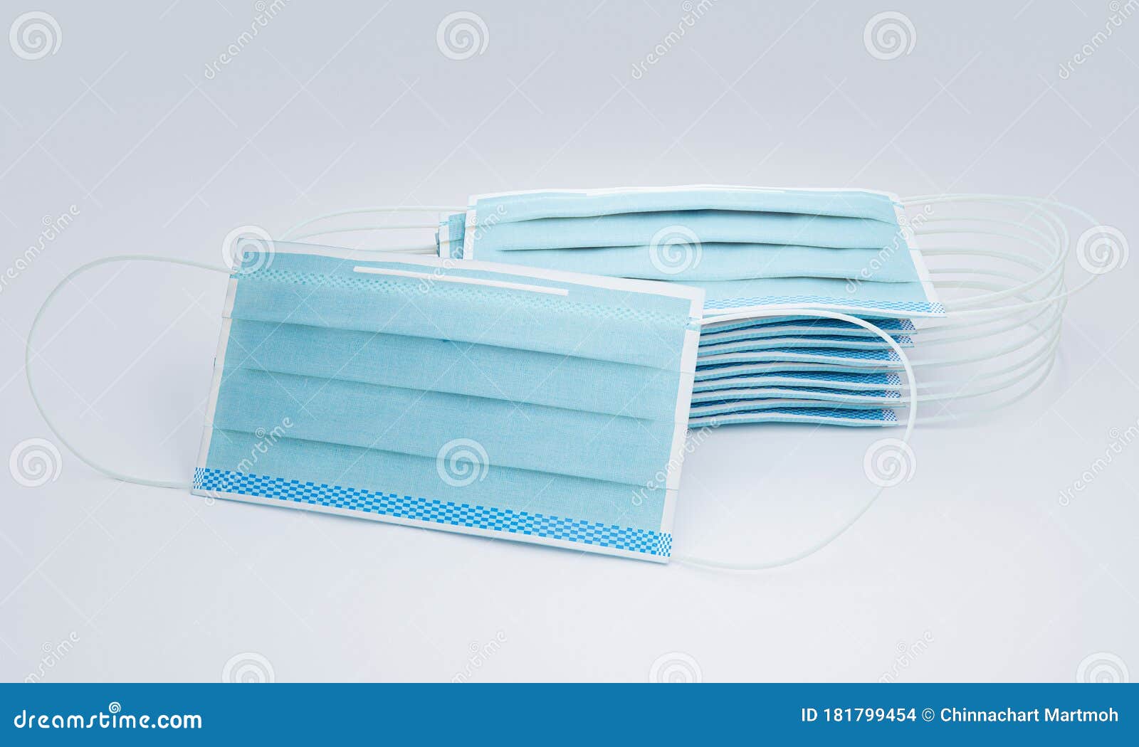 Medical Protective Mask on White Background. Realistic Medical Face ...