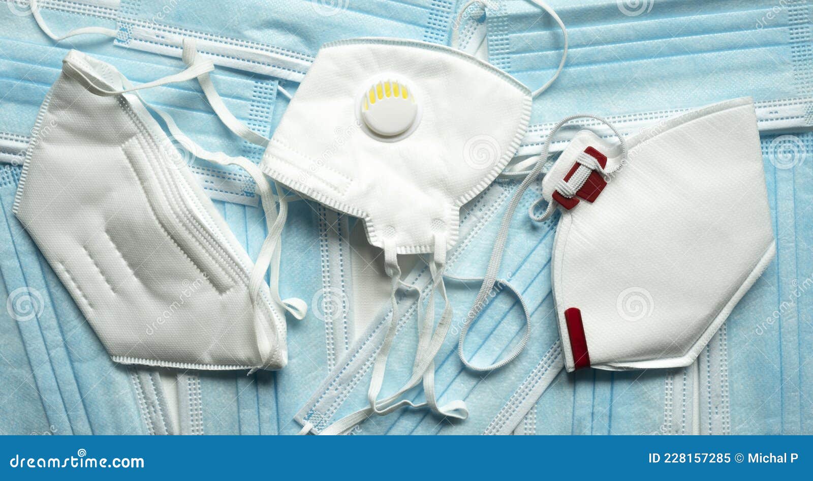 Medical Protective Masks, Various Types Stock Image - Image of ...