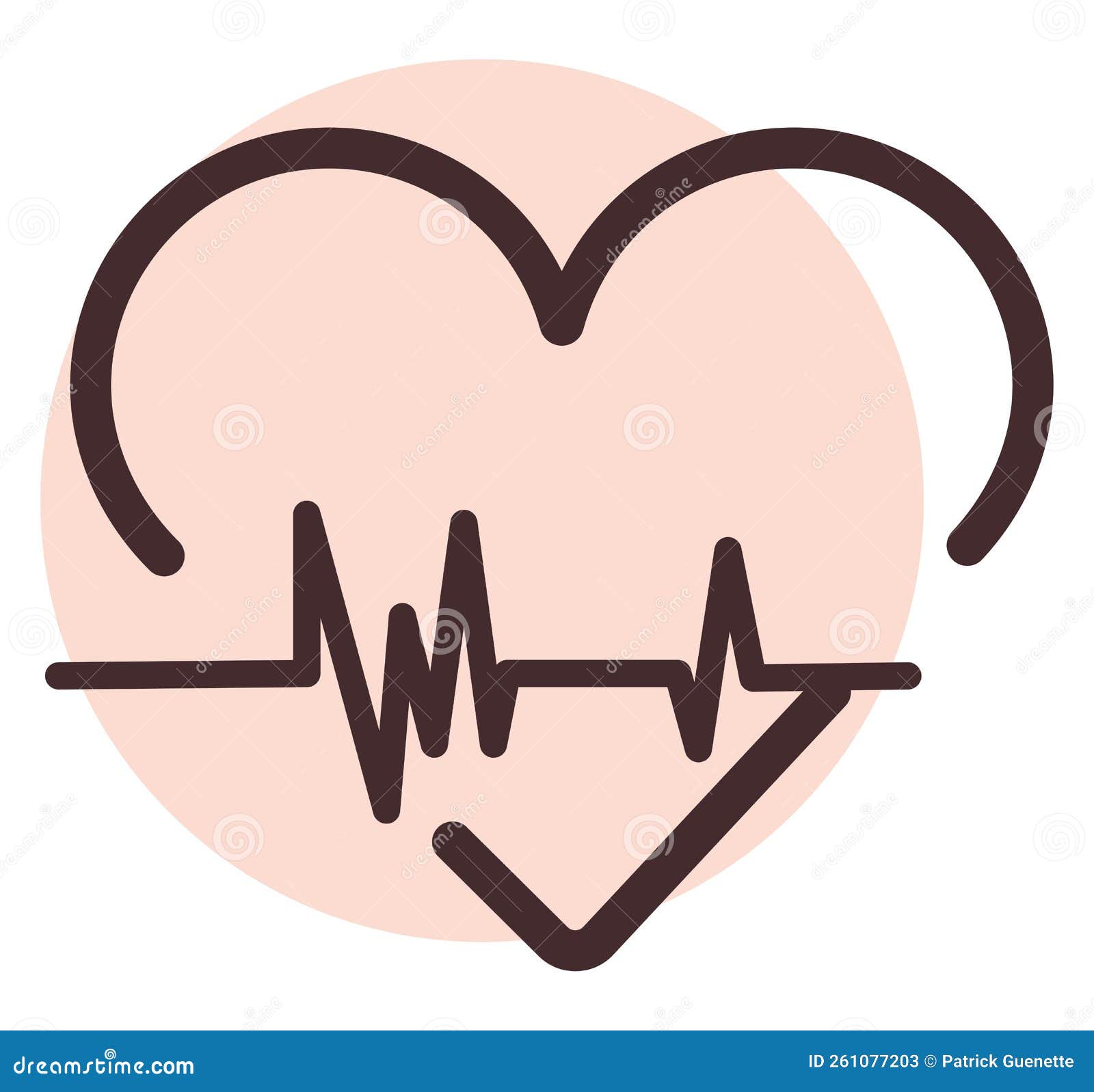 Medical pulse, icon stock vector. Illustration of rate - 261077203