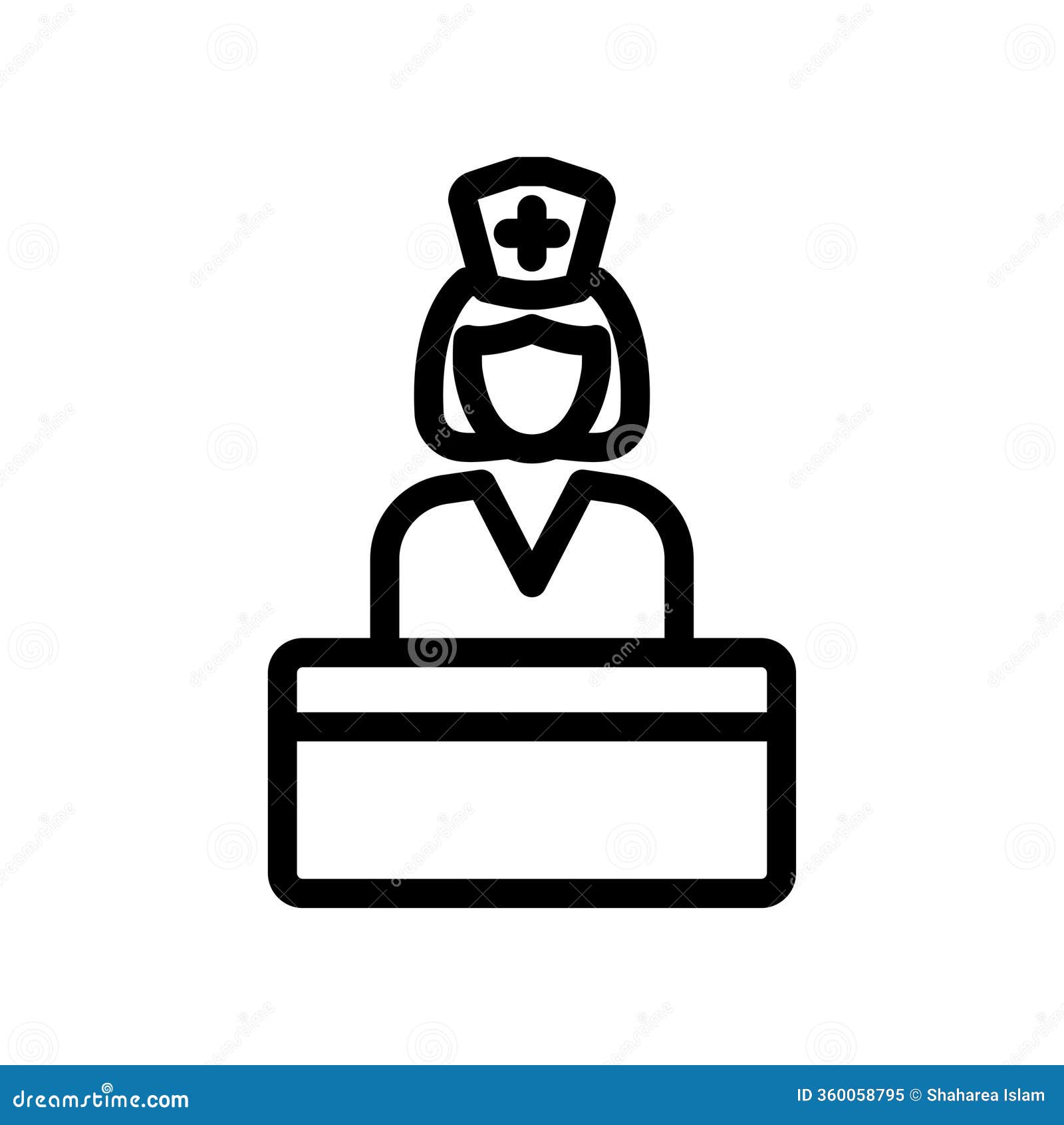 Medical Receptionist Icon stock vector. Illustration of service - 360058795