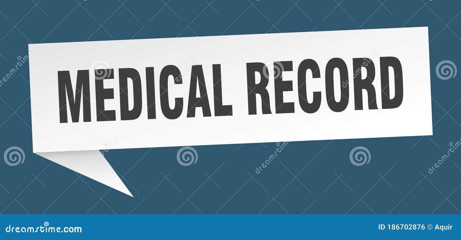 Medical Record Banner. Medical Record Speech Bubble Stock Vector ...
