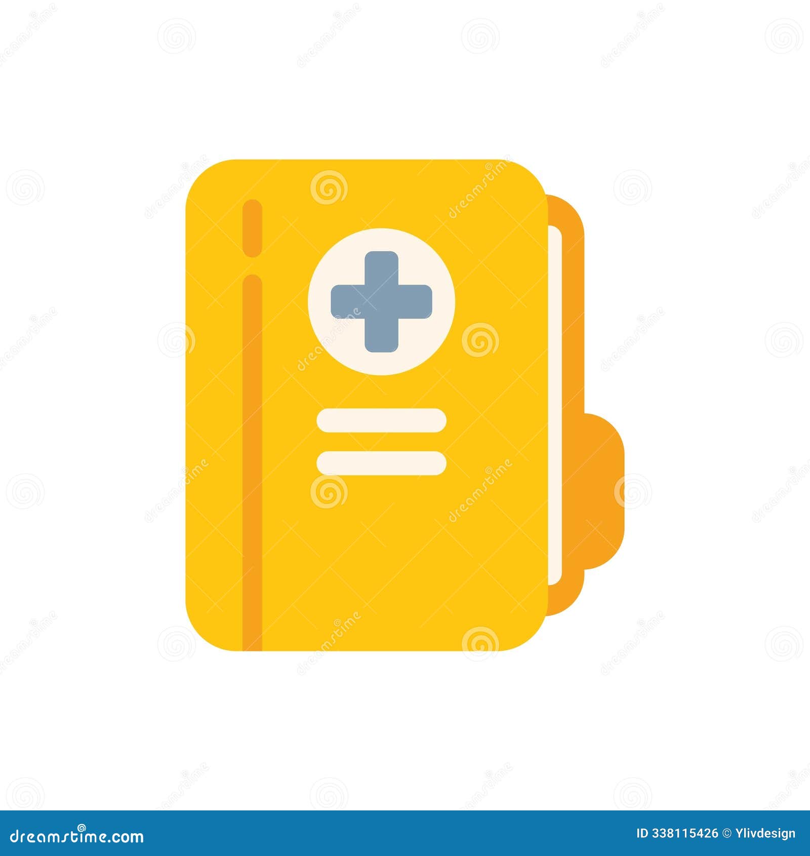 Medical Record File Folder Icon Representing Healthcare Data Stock ...