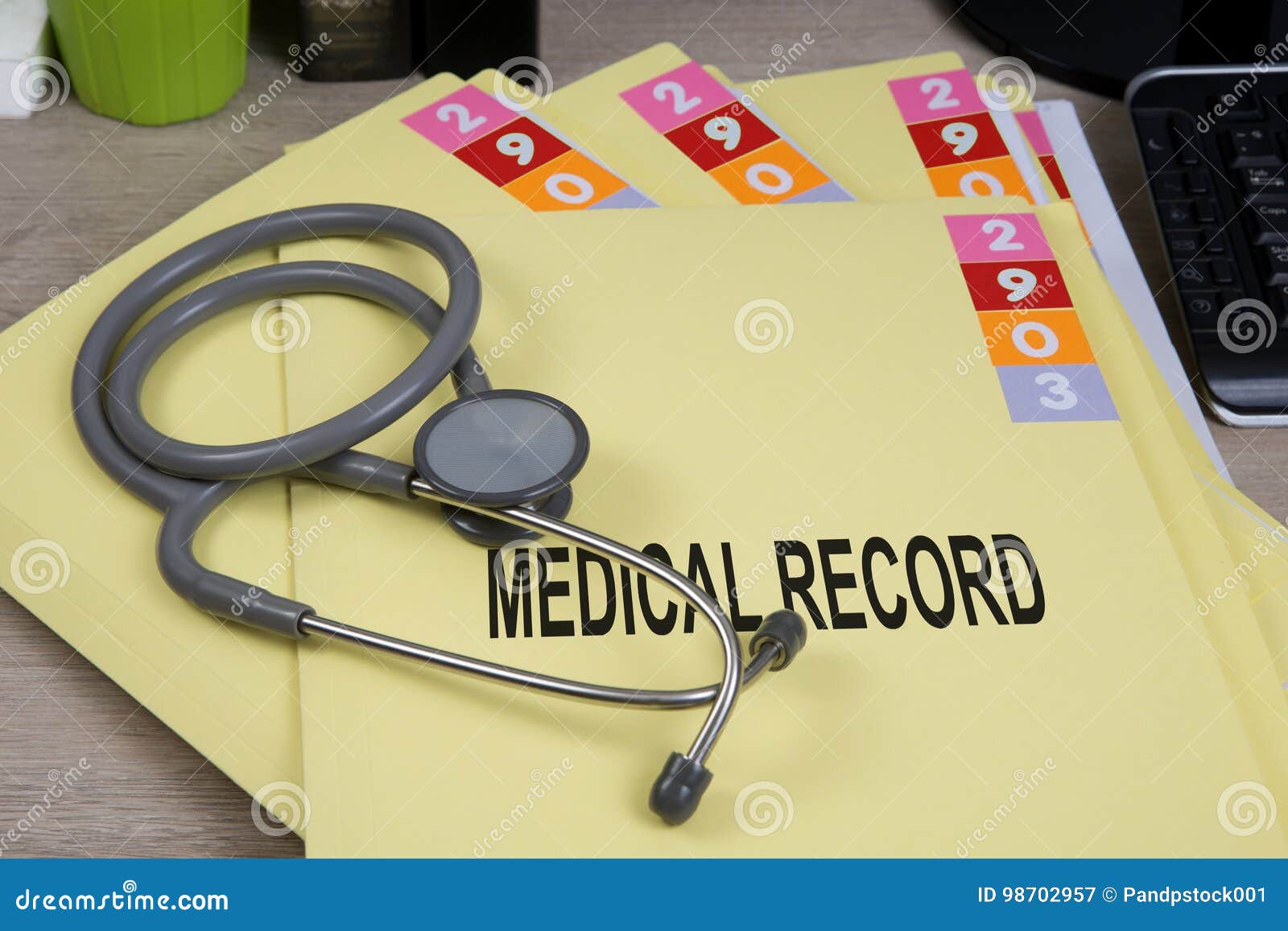 Medical Record on Working Desk. Stock Image - Image of confidentiality ...