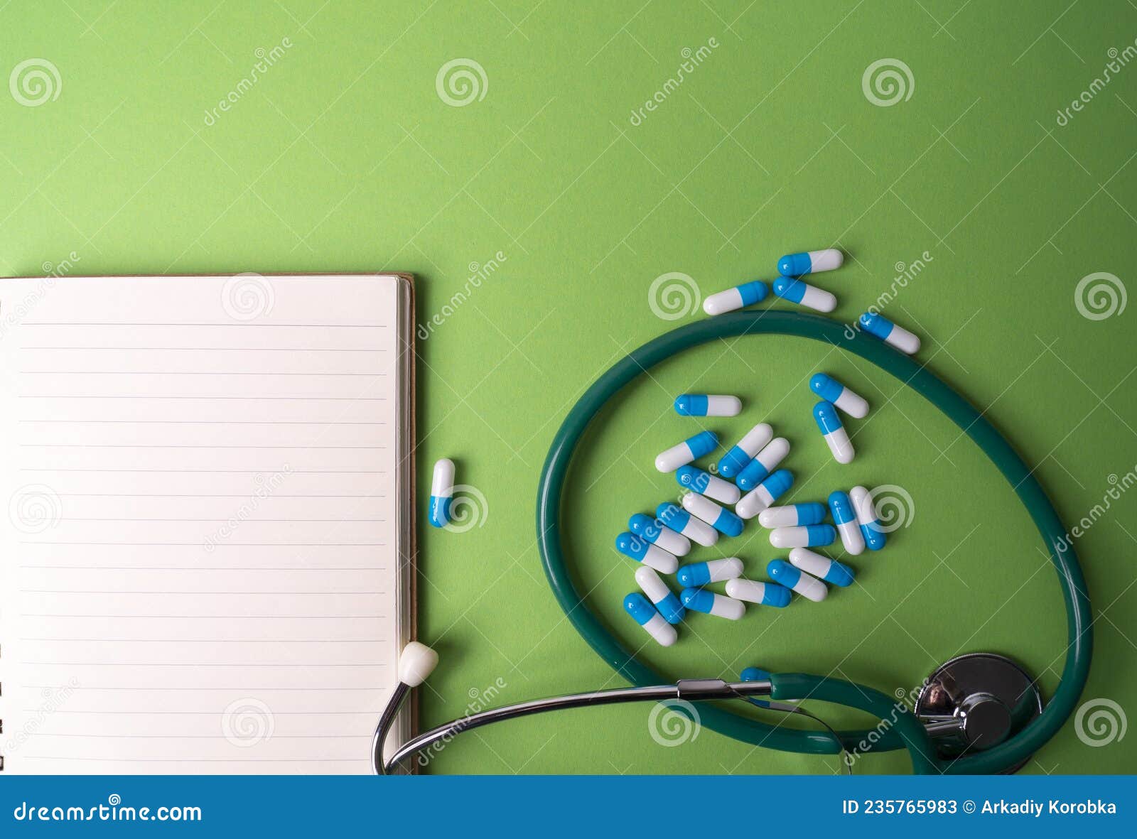 Medical Record for Writing on a Colored Background Stock Image - Image ...