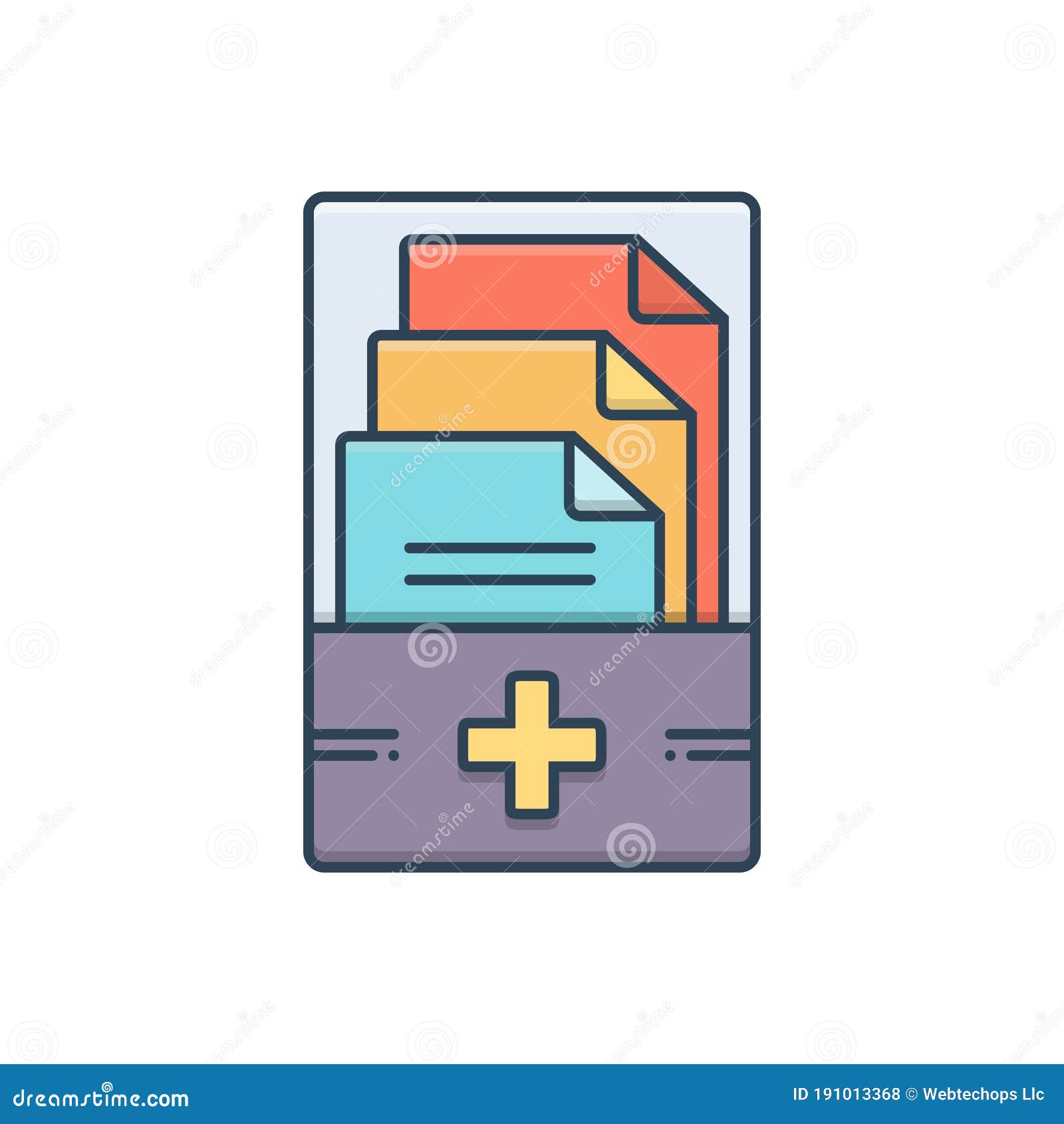 Color Illustration Icon for Medical Records, Management and Information ...