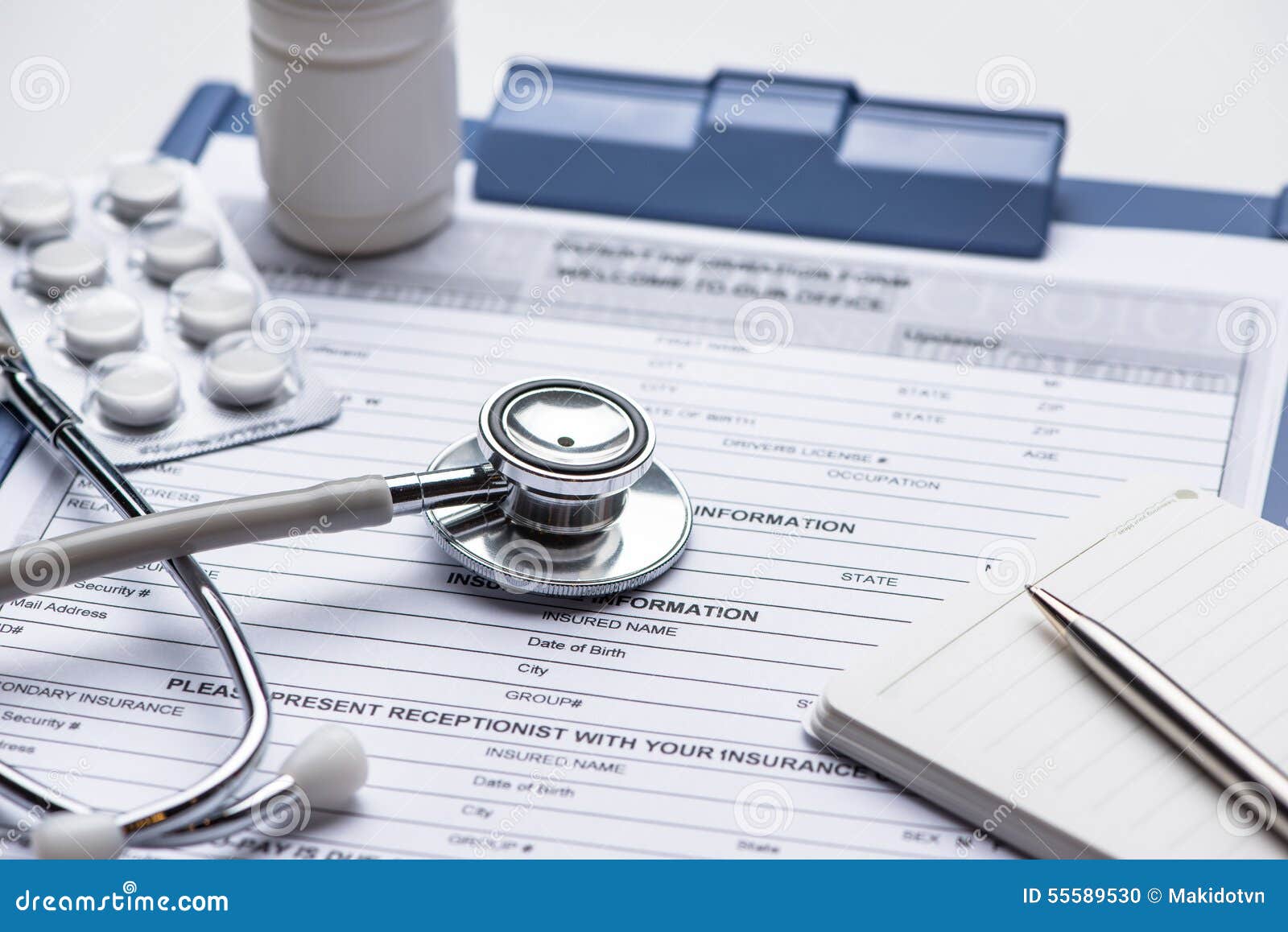 Medical Records and Stethoscope Stock Photo - Image of document, clinic ...