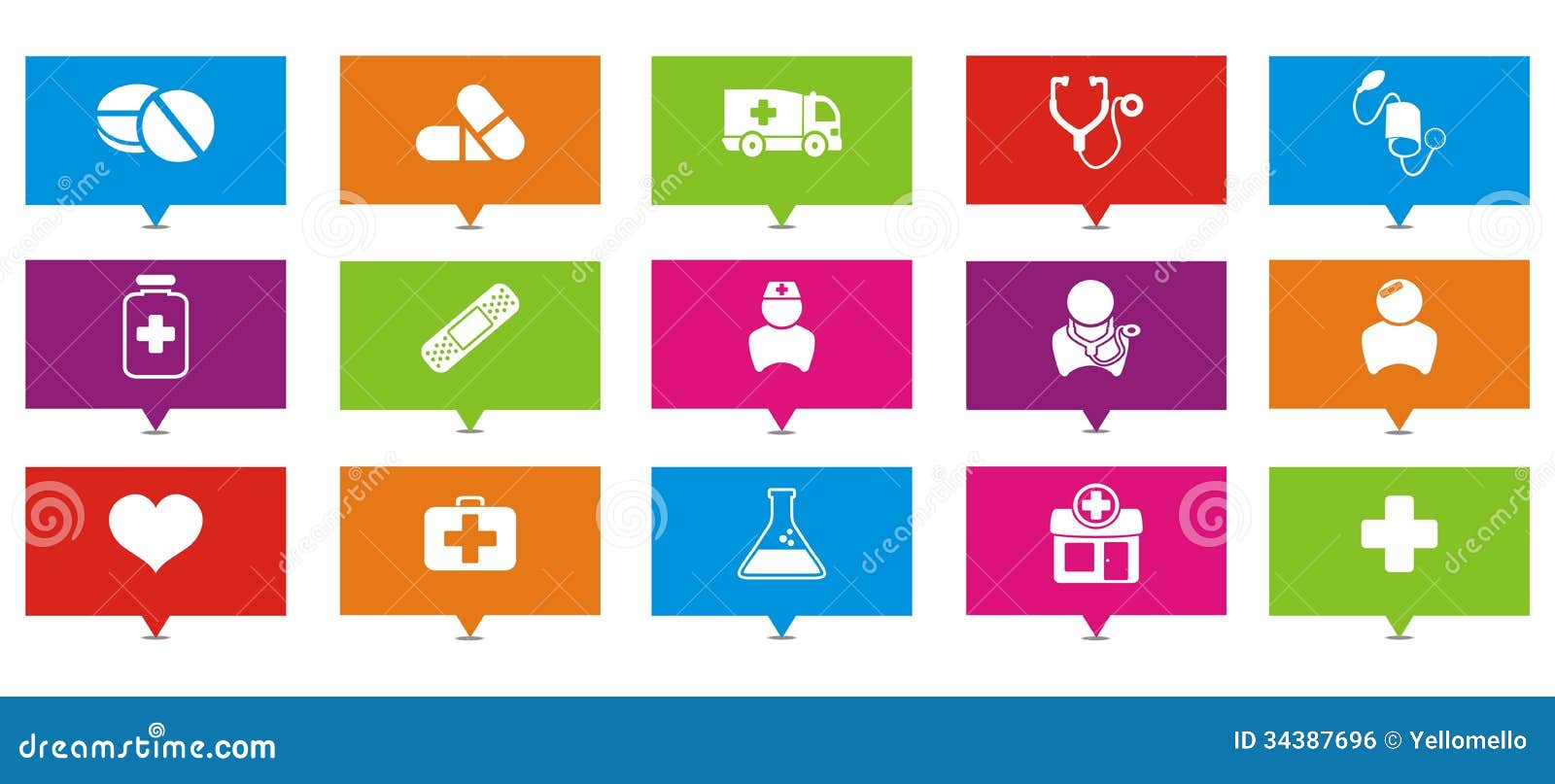 Medical rectangle pointers stock illustration. Illustration of icon ...