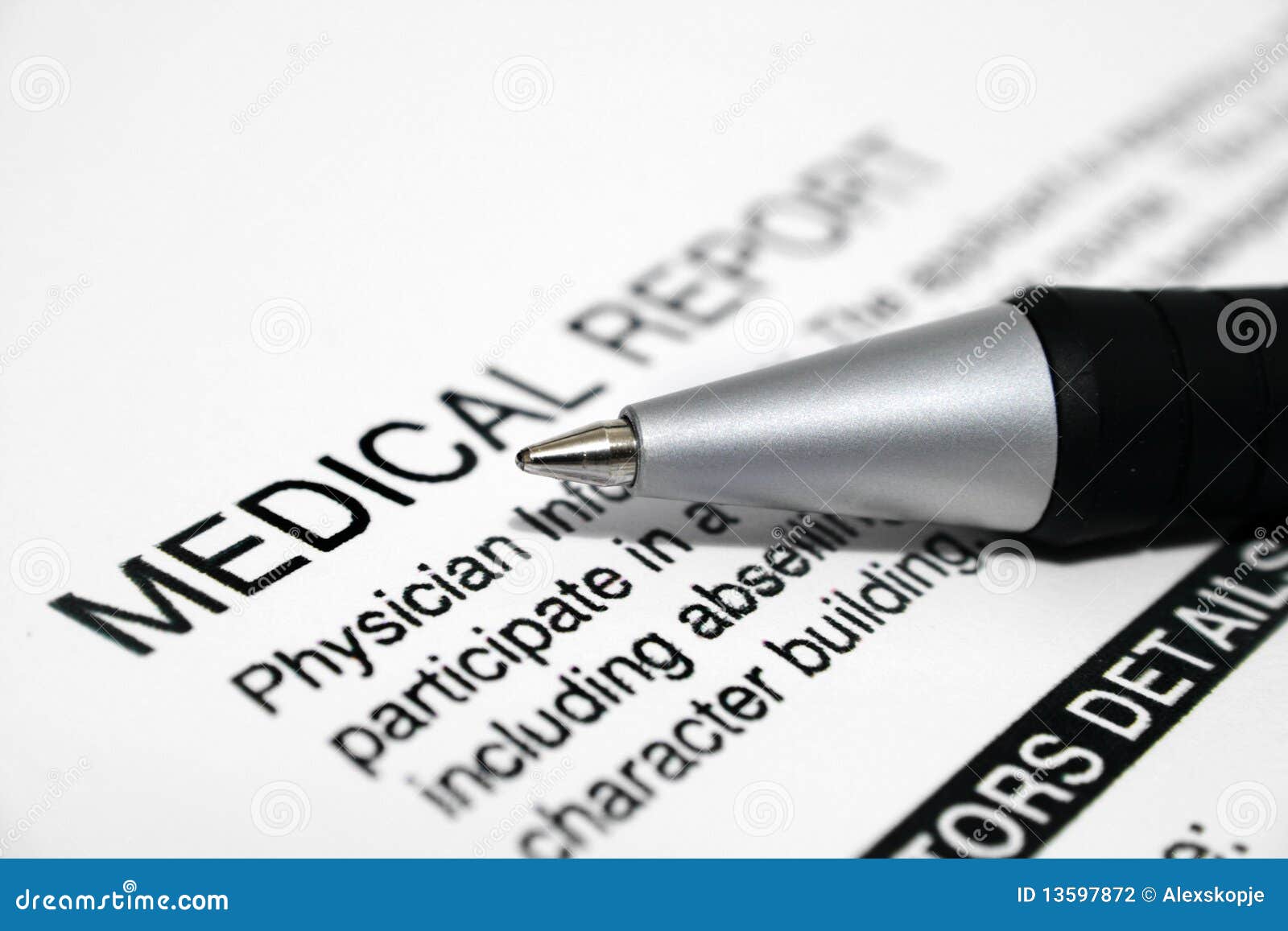 Medical report stock photo. Image of report, treatment - 13597872