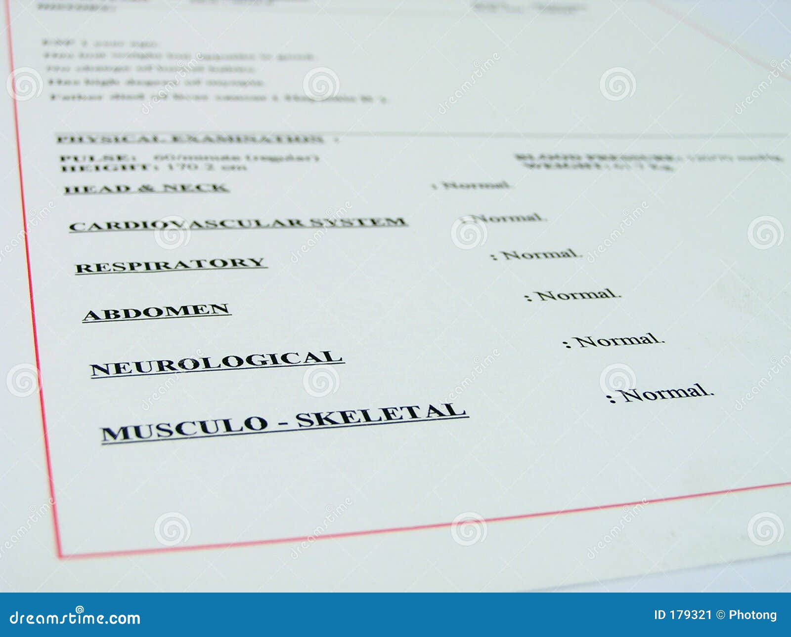 Medical report stock image. Image of healthy, neck, feeling - 179321