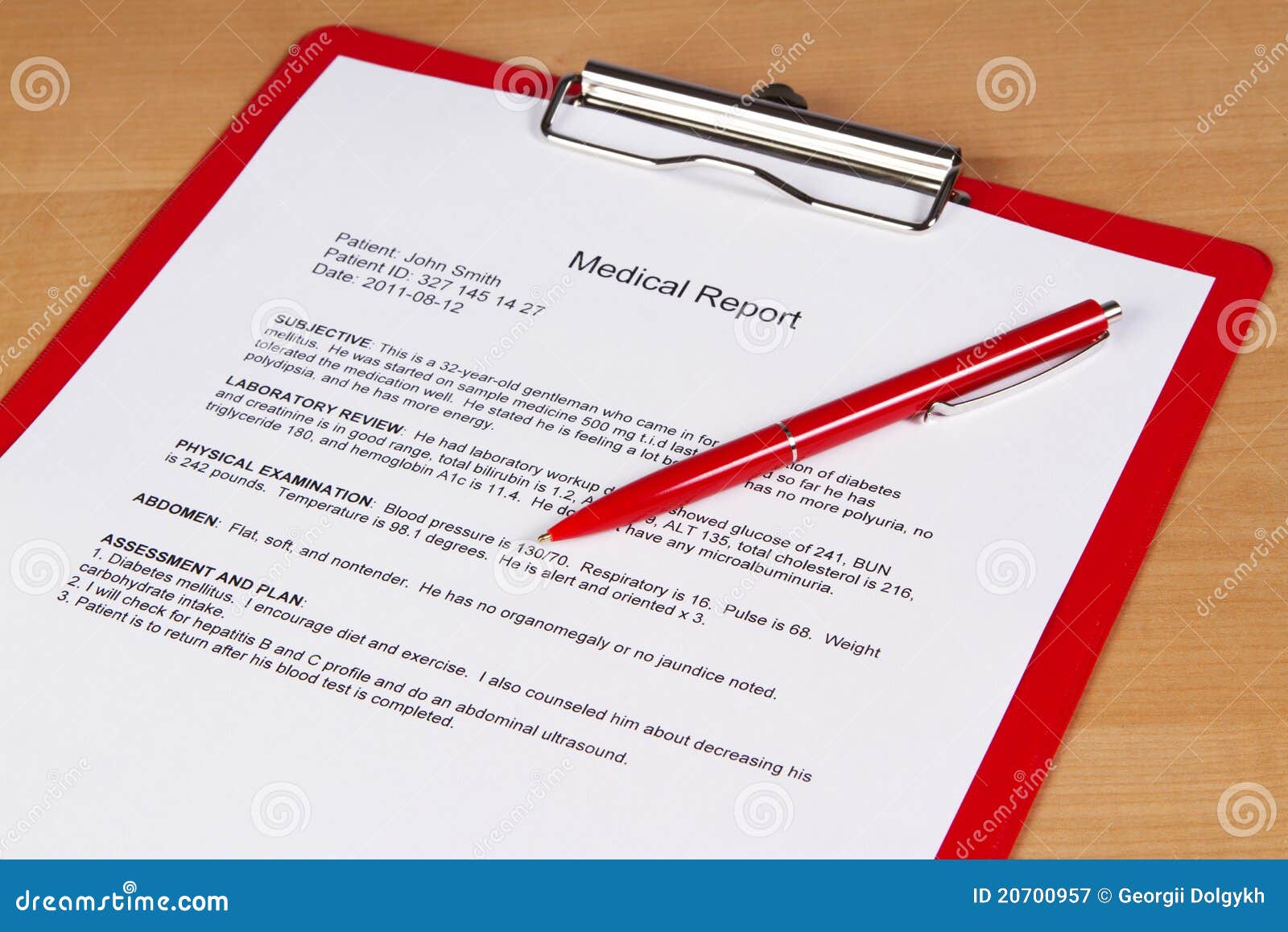 Medical report stock image. Image of check, health, doctor - 20700957