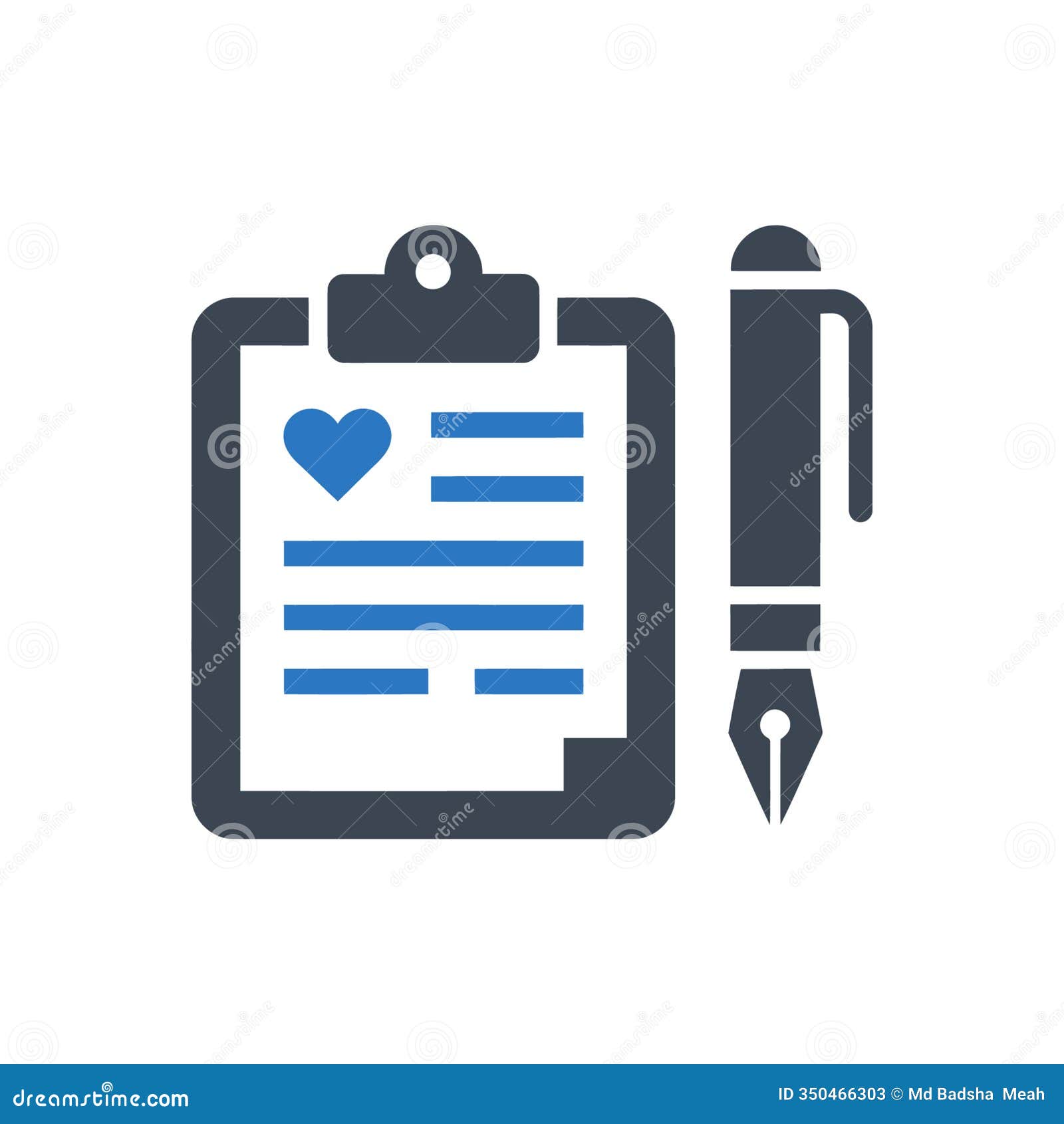 Medical Report Form Icon stock vector. Illustration of form - 350466303