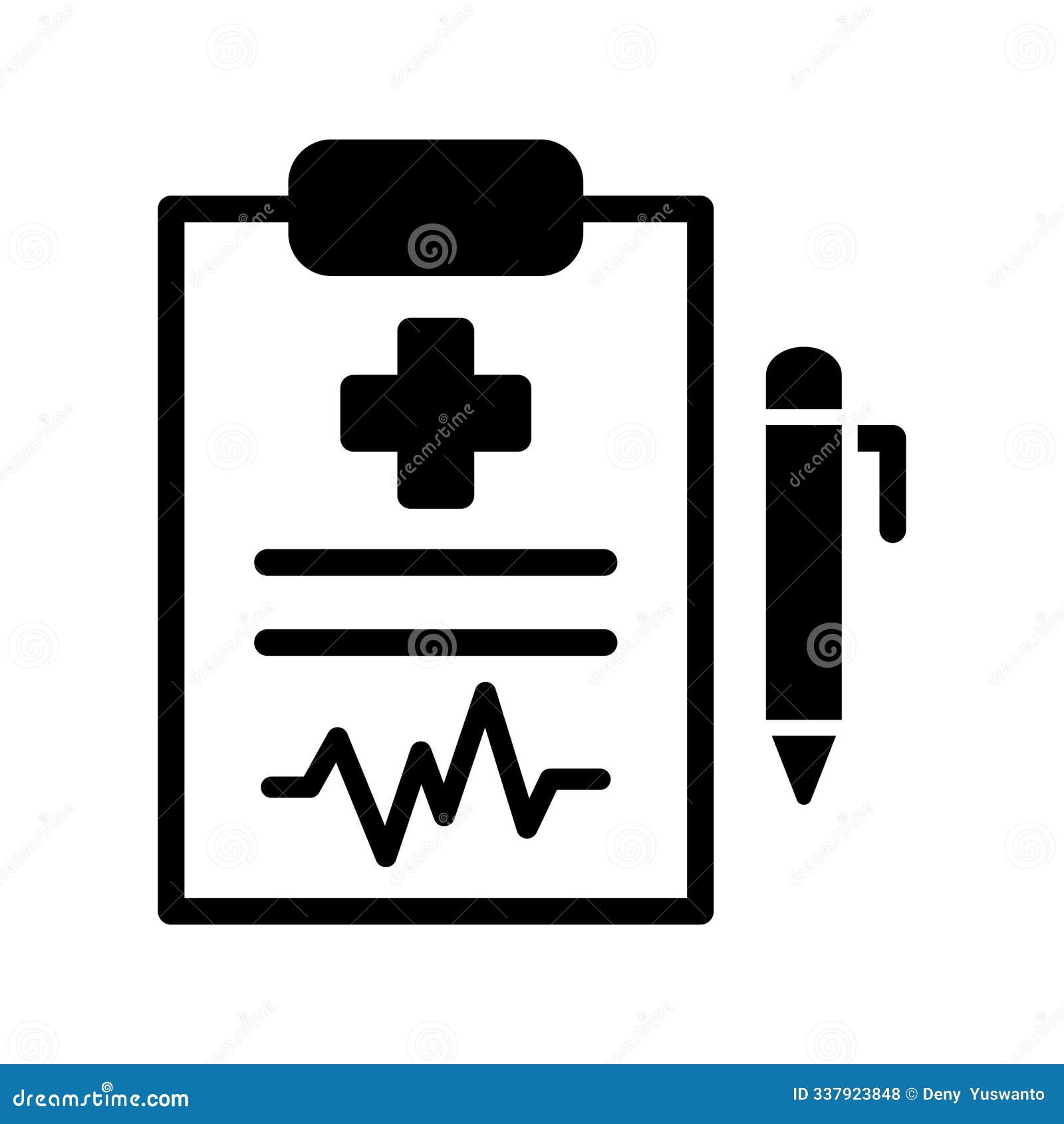 Medical Report Icon Vector Basic RGB Stock Illustration - Illustration ...