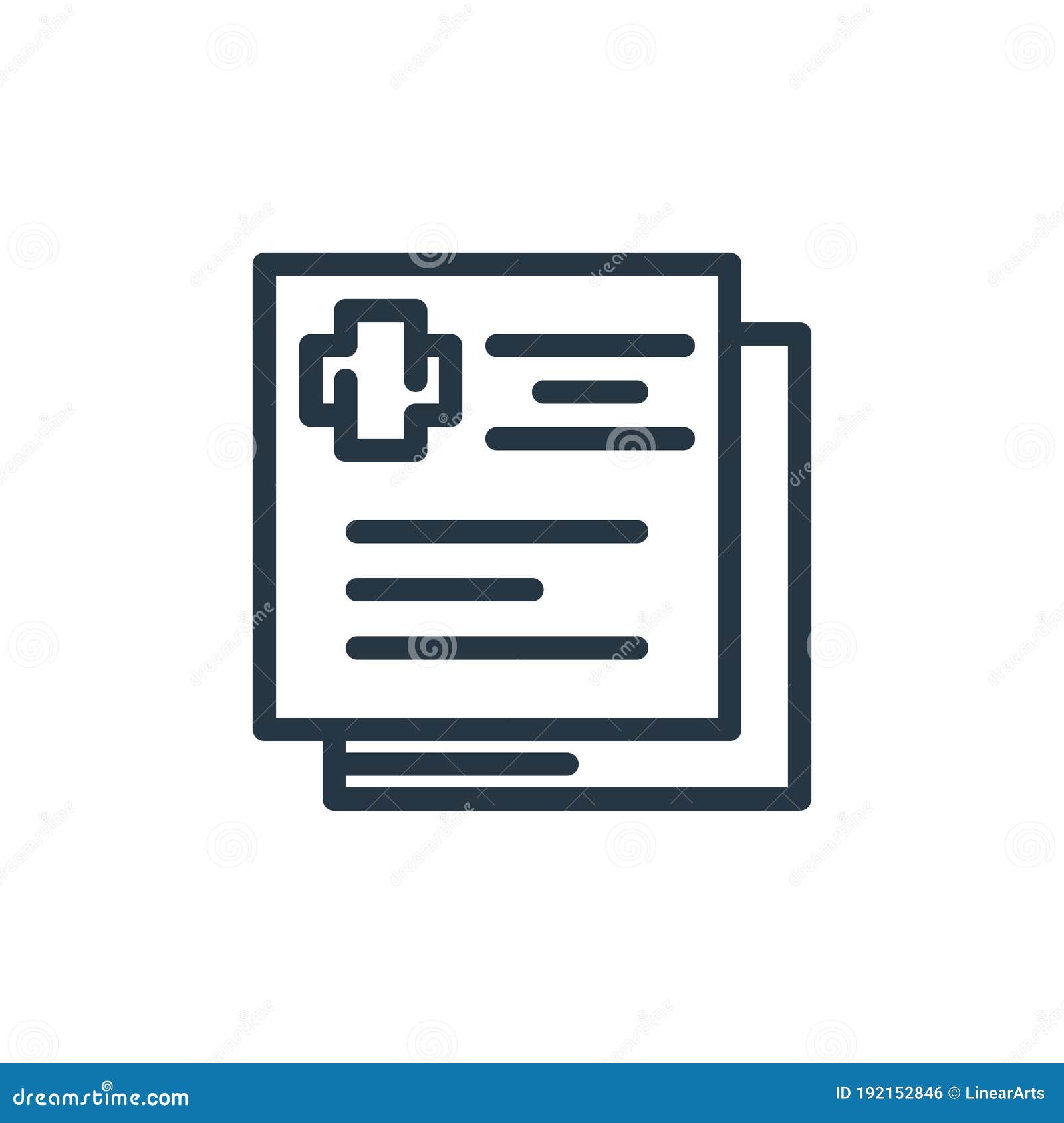 Medical Report Icon Vector from Medical Concept. Thin Line Illustration ...