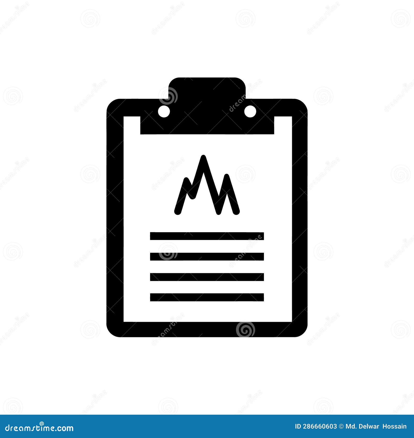 Medical report icon stock illustration. Illustration of report - 286660603