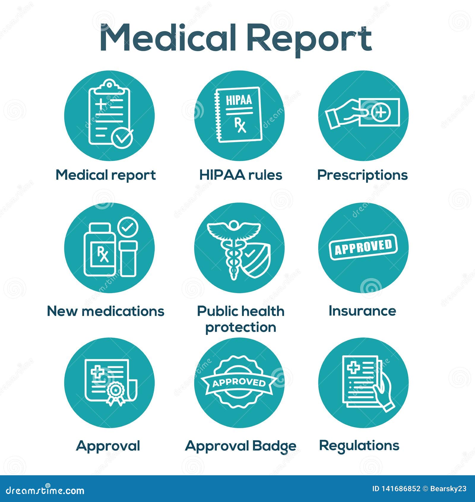 Medical Report Outline or Line Flat Vector Icon - Mobile Application or ...