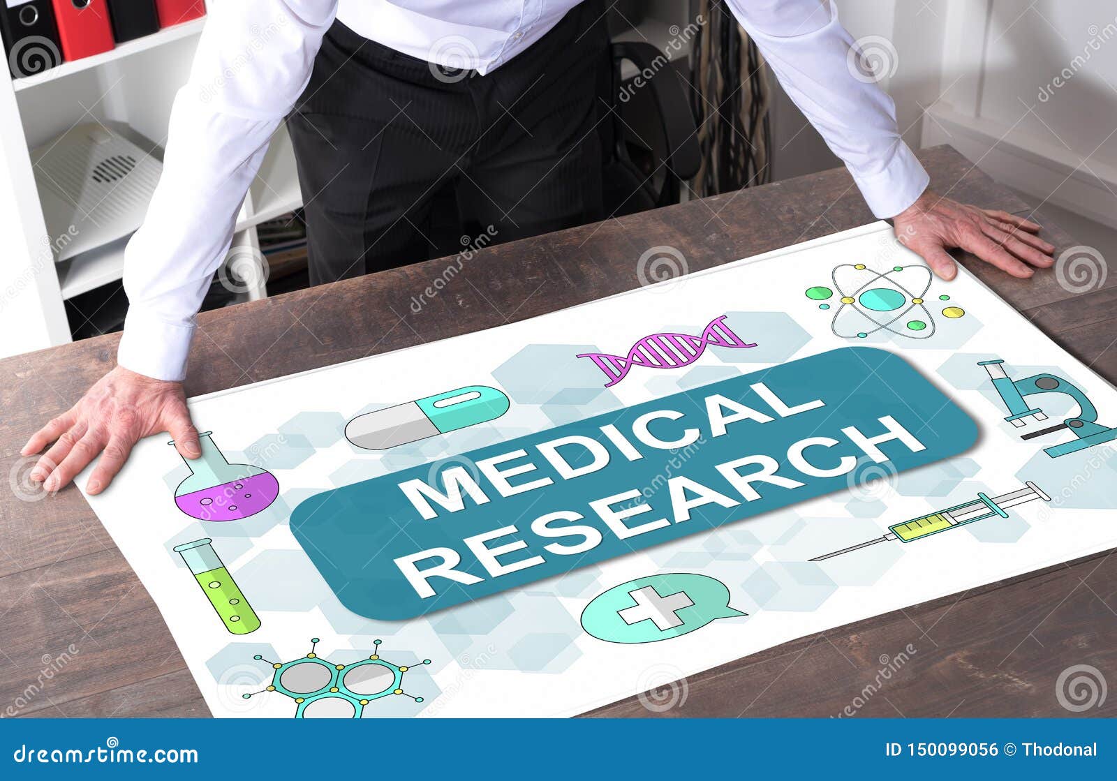 Medical Research Concept on a Desk Stock Photo - Image of chemistry ...