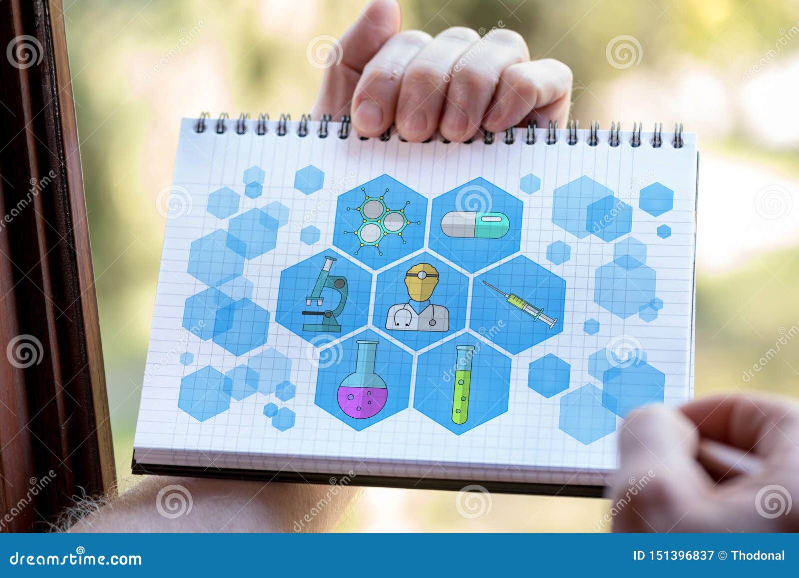 Medical Research Concept on a Notepad Stock Image - Image of technology ...