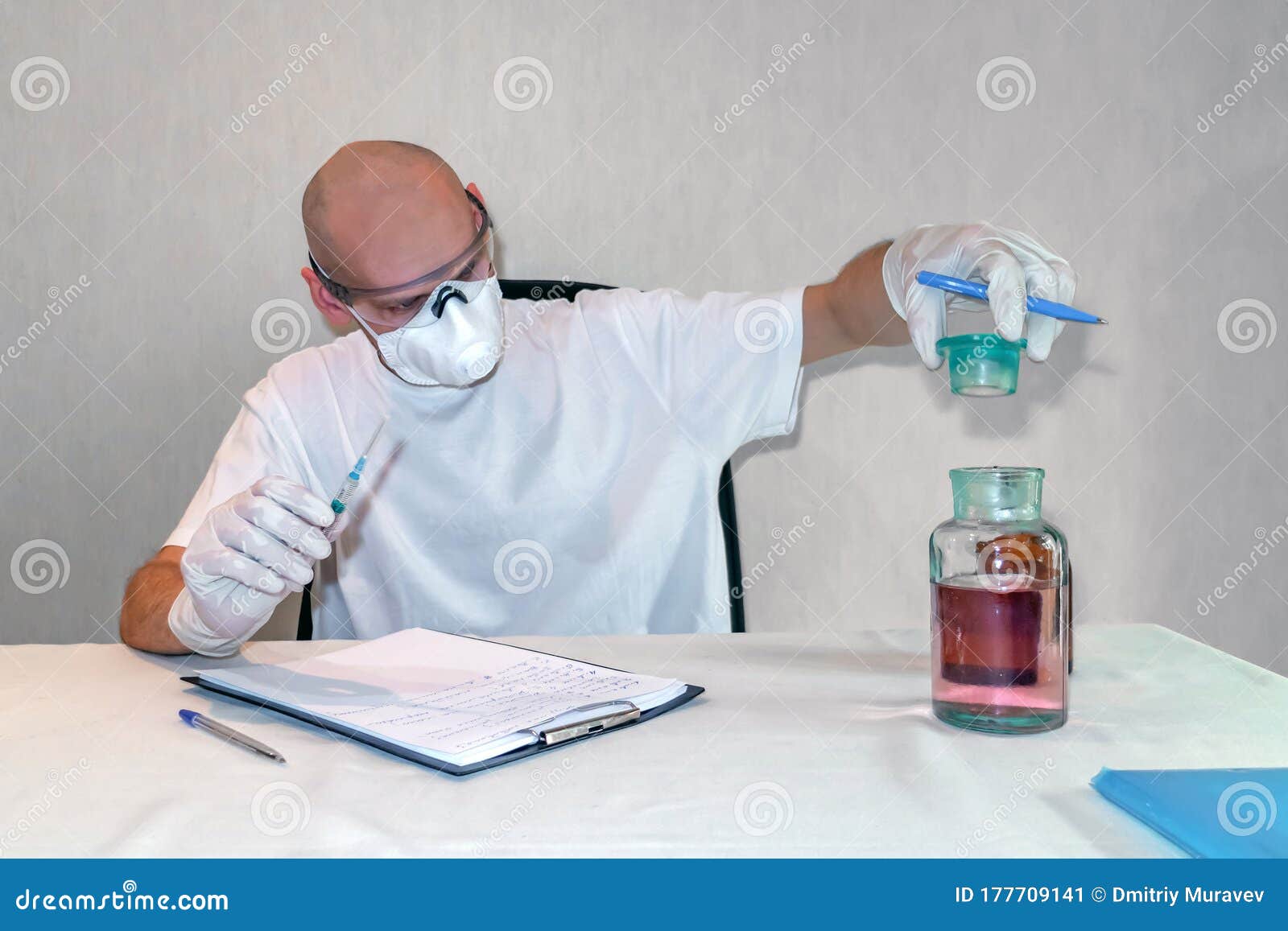 Medical Research. the Doctor Does the Tests Stock Image - Image of ...