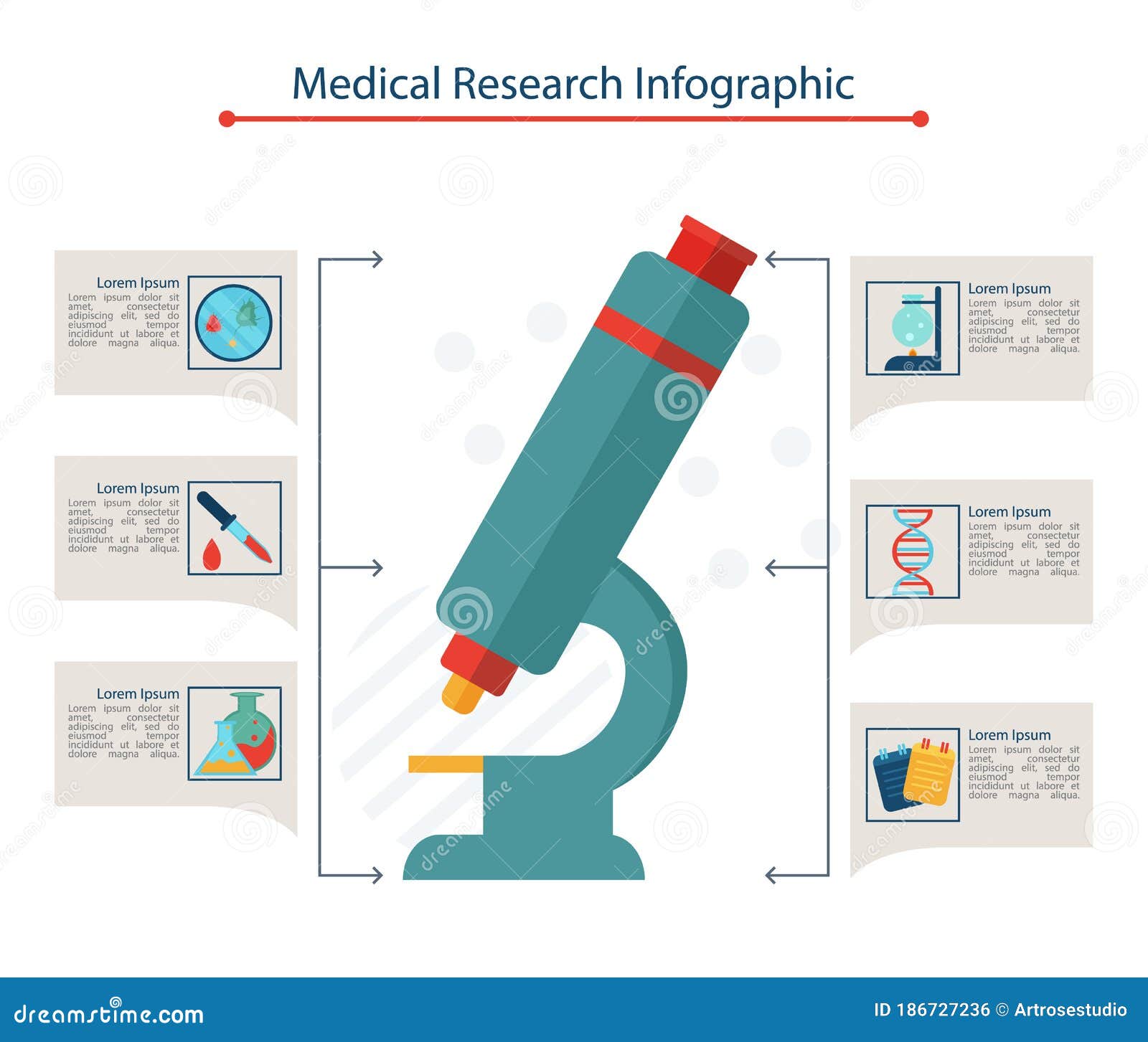 Medical Research Infographic Concept Stock Vector - Illustration of ...