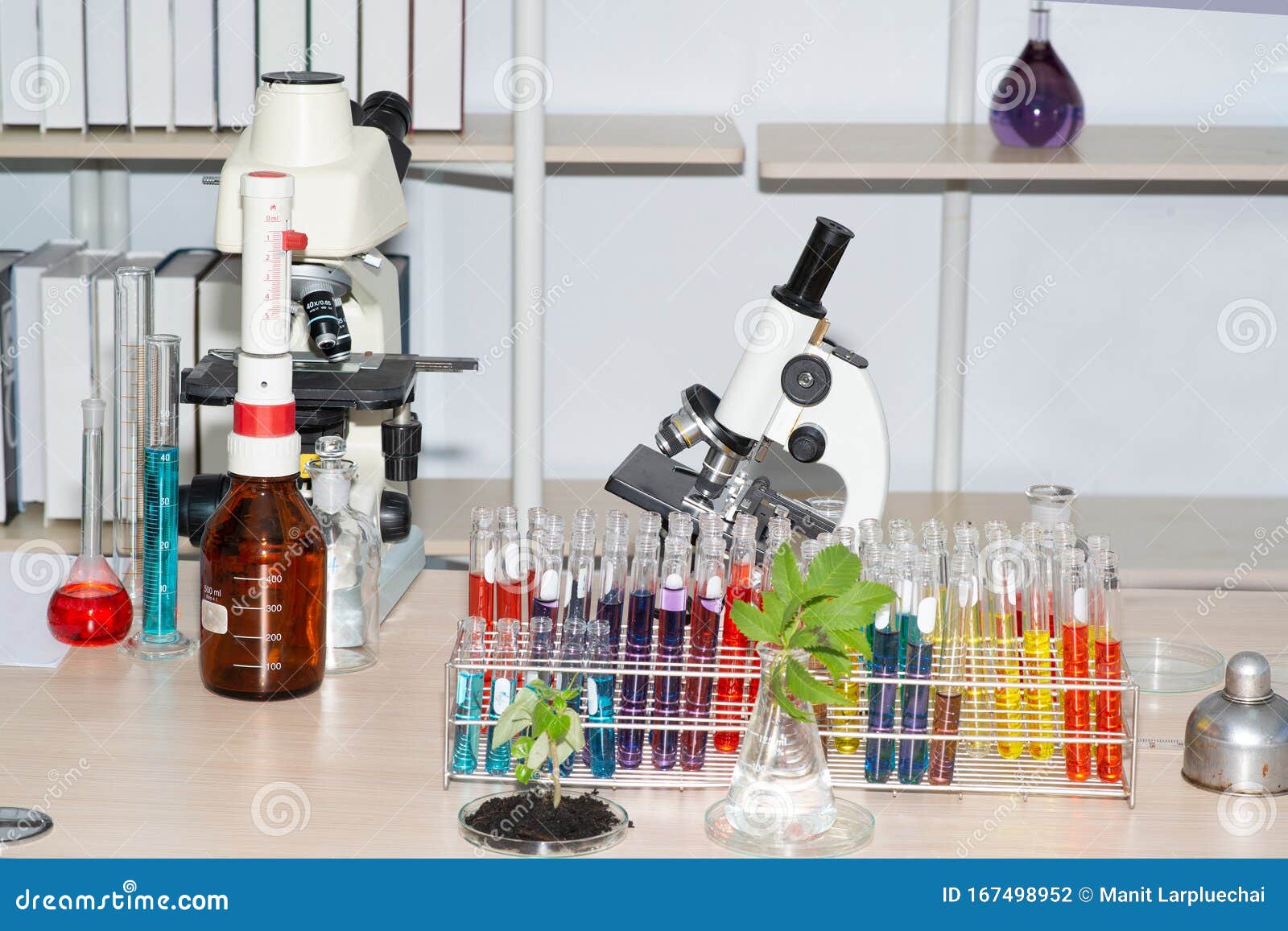 Medical Research Lab or Laboratory Test Testing Samples or a Solution ...