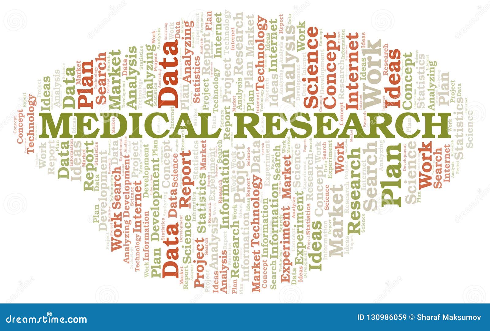 Medical Research Word Cloud. Stock Illustration - Illustration of ...