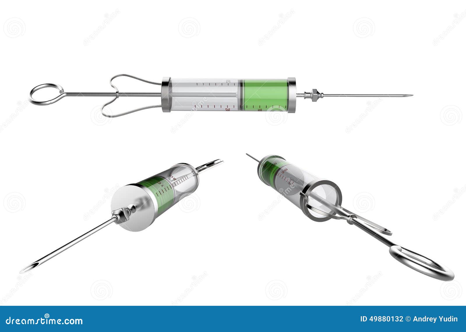 Medical Reusable Syringes White Background Stock Illustration ...