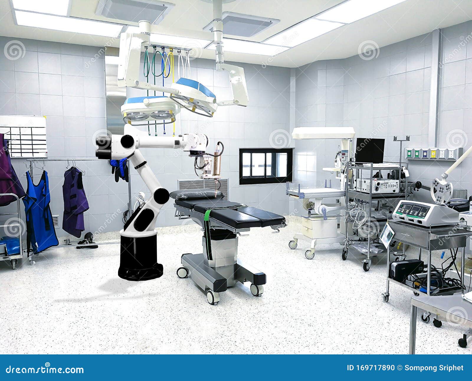 Medical Robot Arm the Technology Artificial Intelligence Patient Stock ...