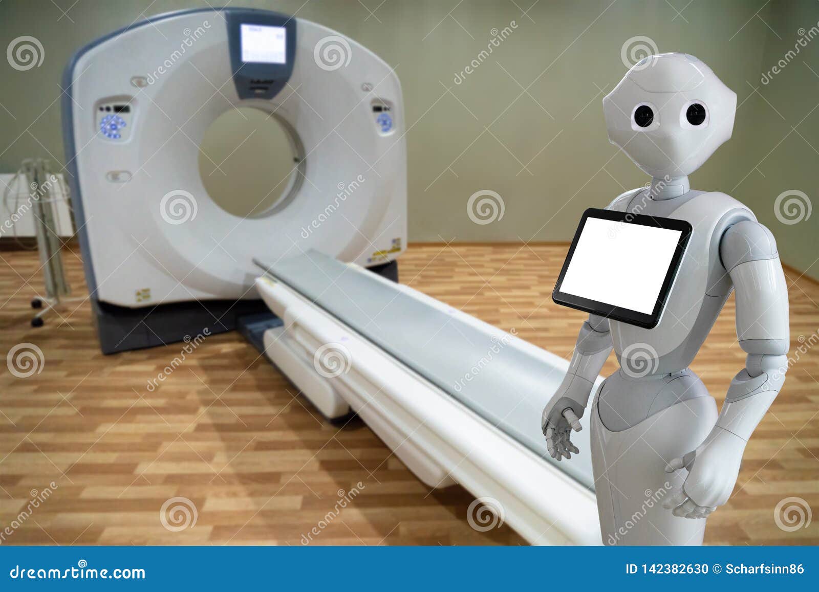 Medical robot in hospital stock photo. Image of radiation - 142382630