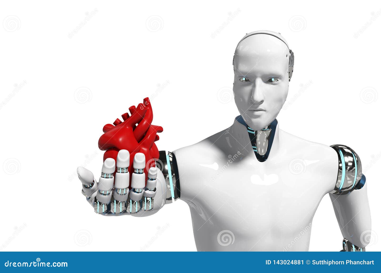 Medical Robot Concept Robot for Use Medical White Background 3D ...