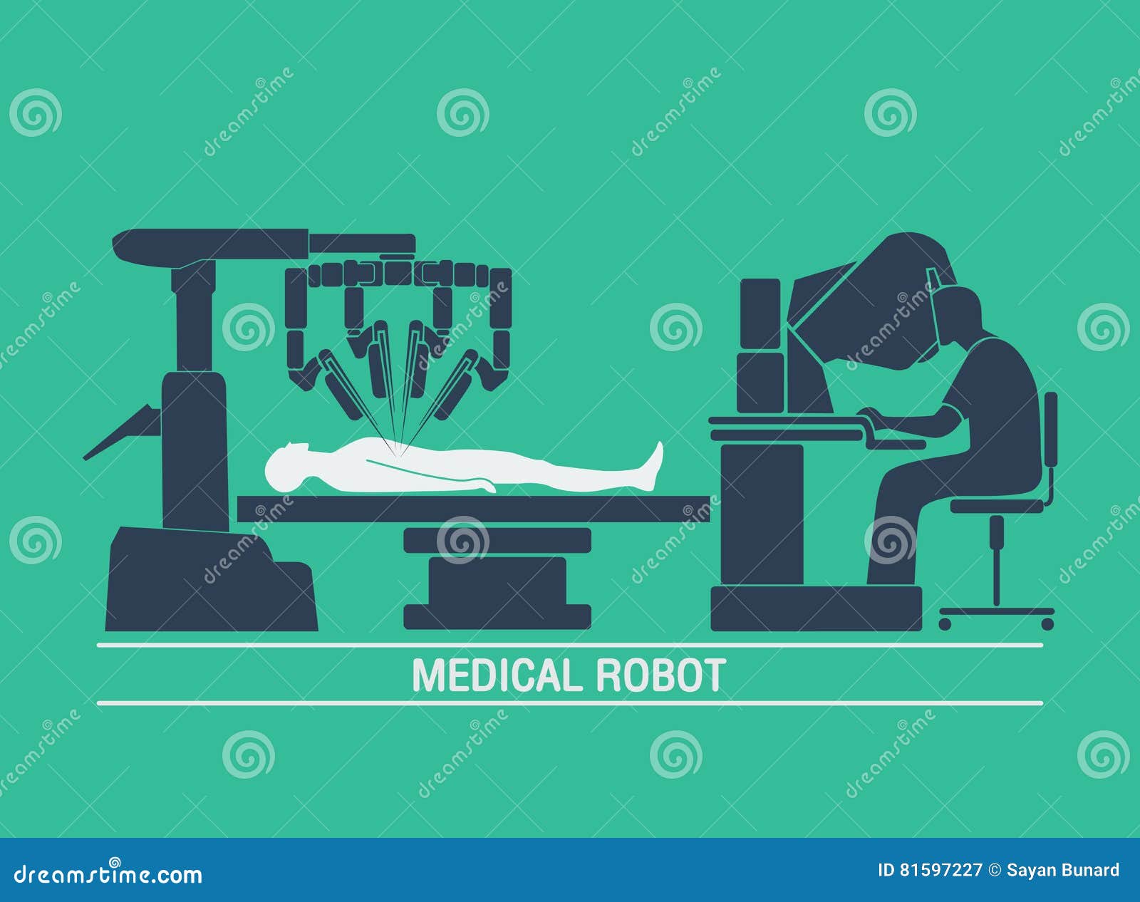 Medical Robot Operation Concept Line Icon. Simple Element Illustration ...
