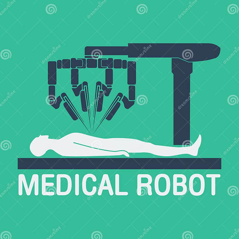Medical robot icon vector stock vector. Illustration of surgical - 81636355