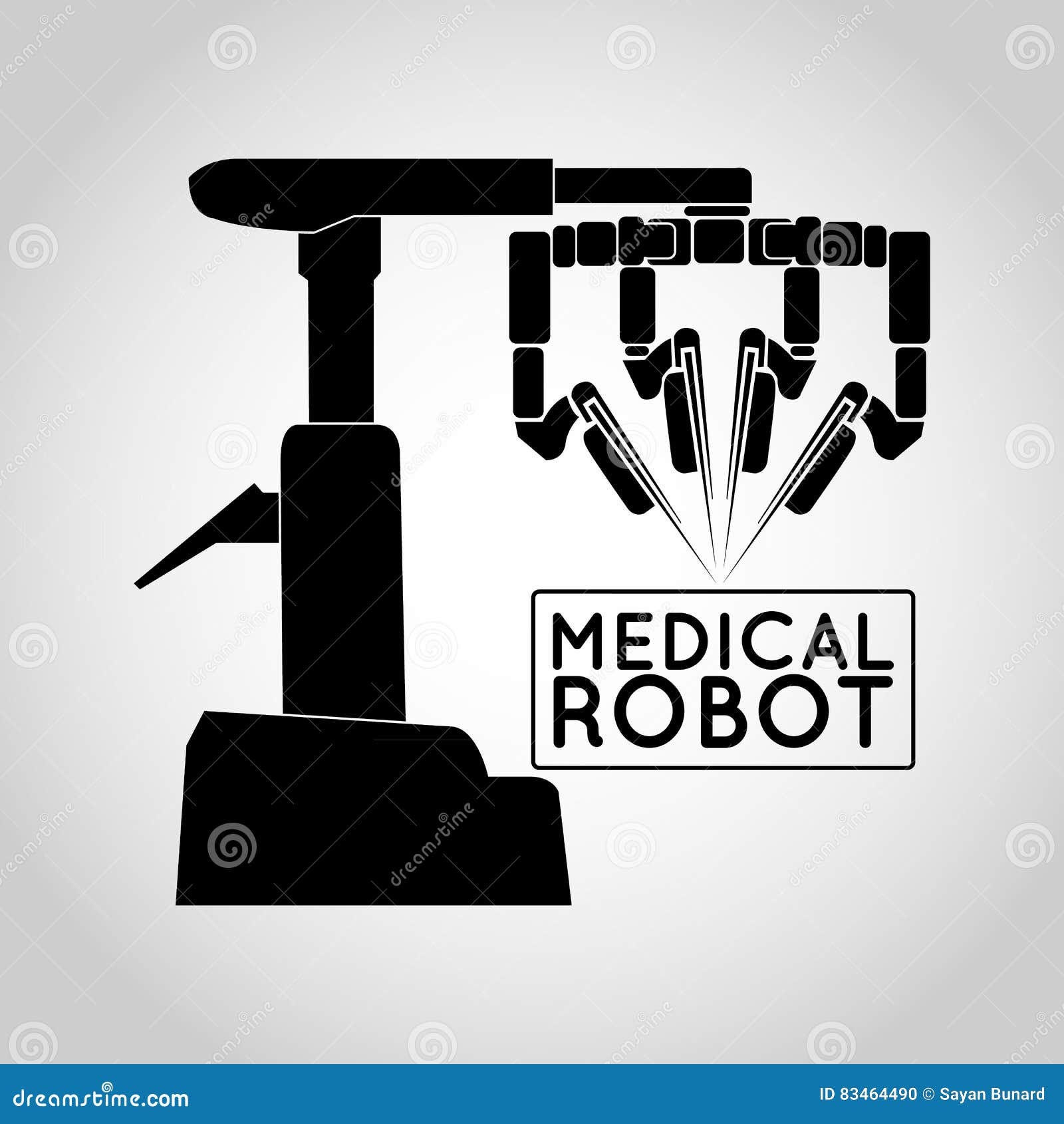 Medical robot icon vector stock vector. Illustration of operator - 83464490