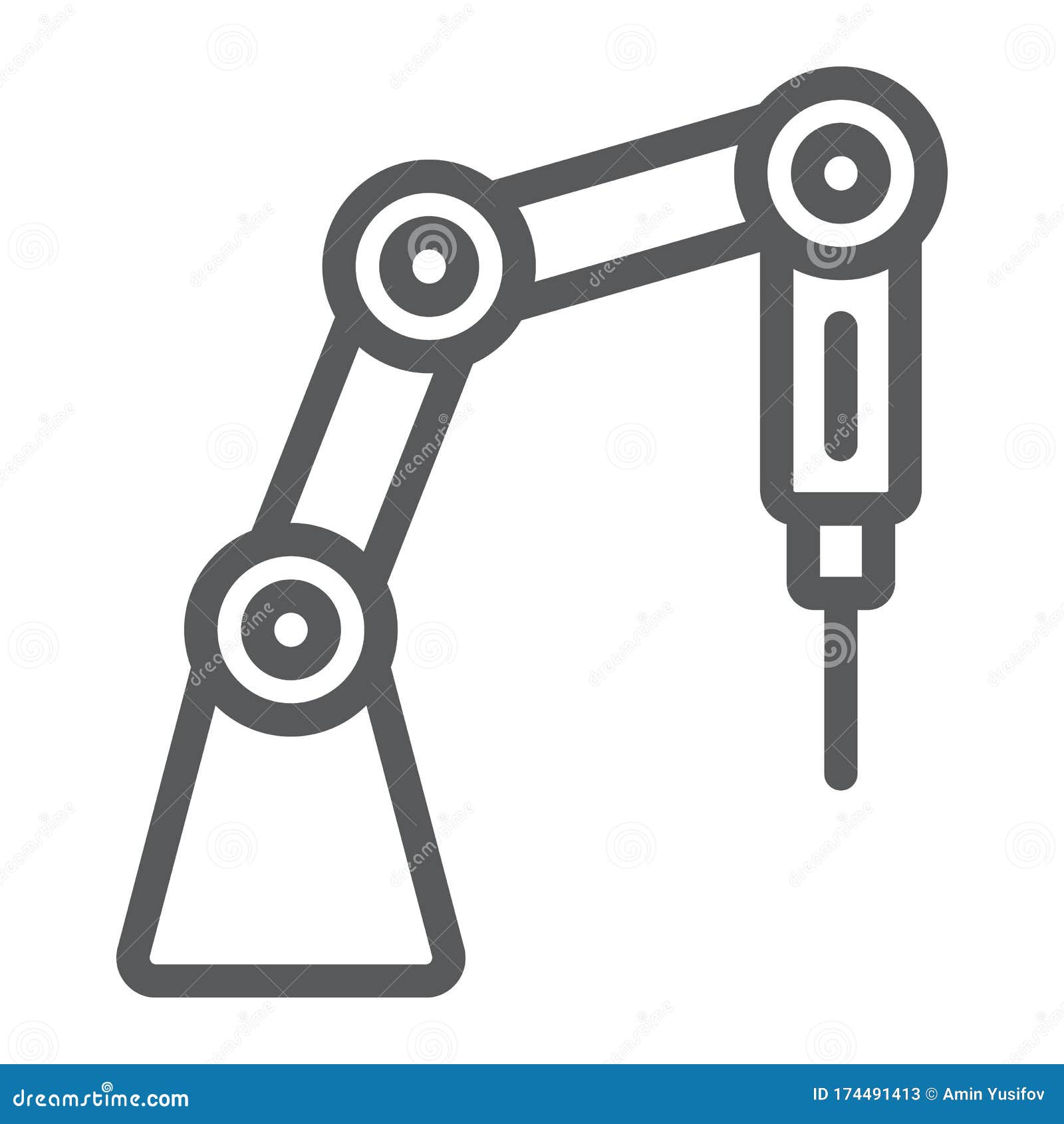 Medical Robot Line Icon, Technology and Medicine, Surgical Robot Sign ...
