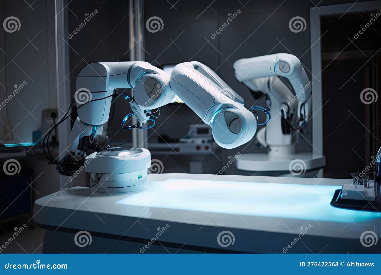 Medical Robot Performing , with Robotic Arm and Precision Tools in View ...