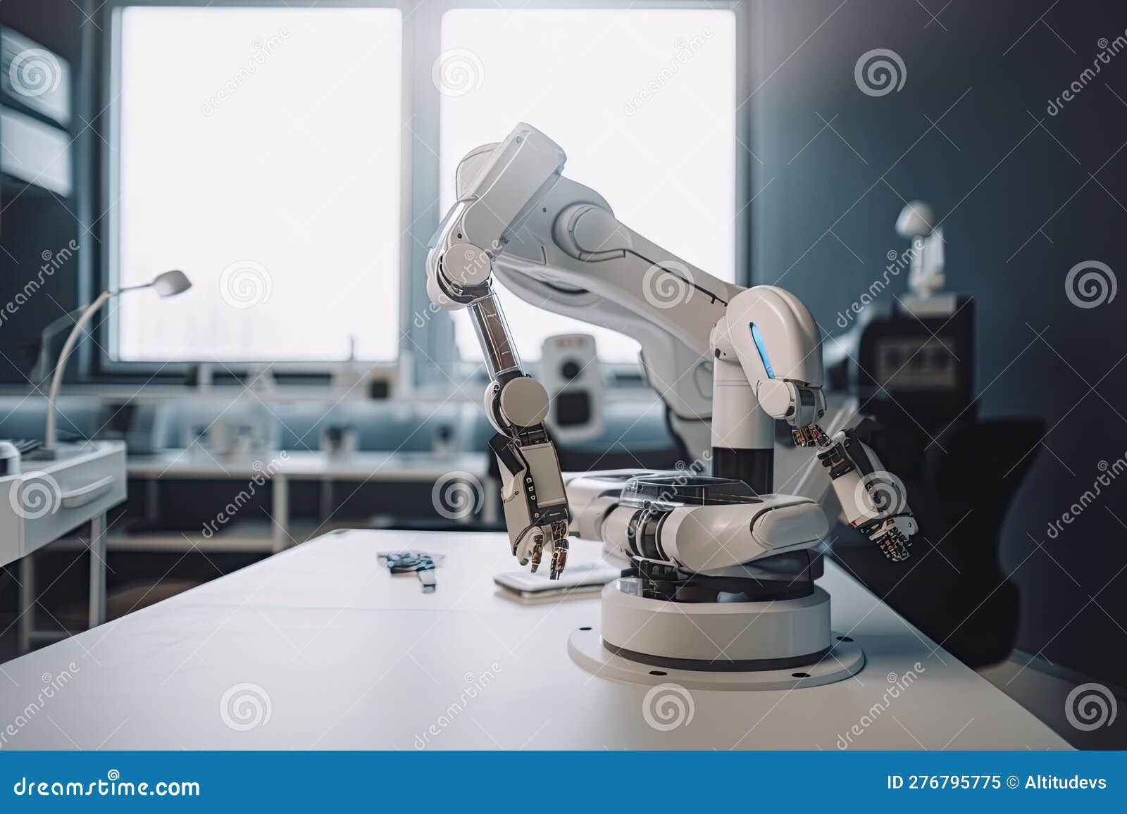 Medical Robot Performing , with Robotic Arm and Precision Tools in View ...