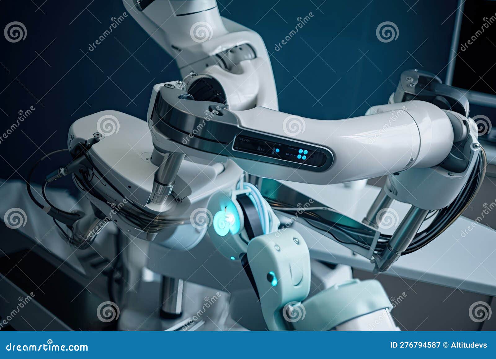 Medical Robot Performing , with View of Incision and Surgical Tools ...