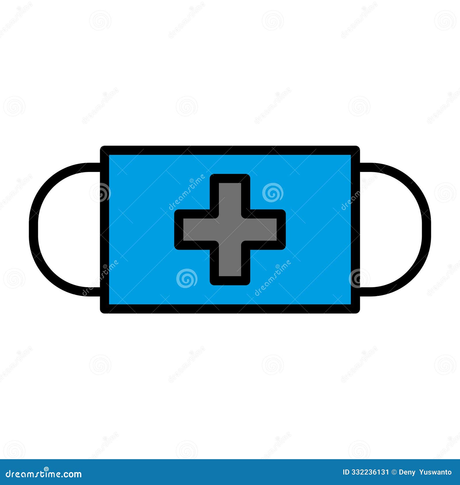 Medical Safety Mask Icon Vector Stock Illustration - Illustration of ...