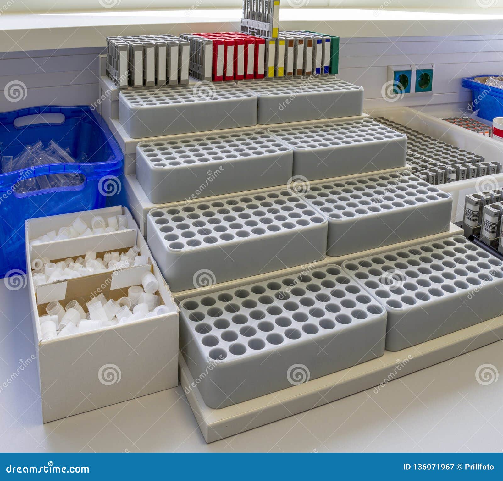 Medical sample racks stock image. Image of glassware - 136071967