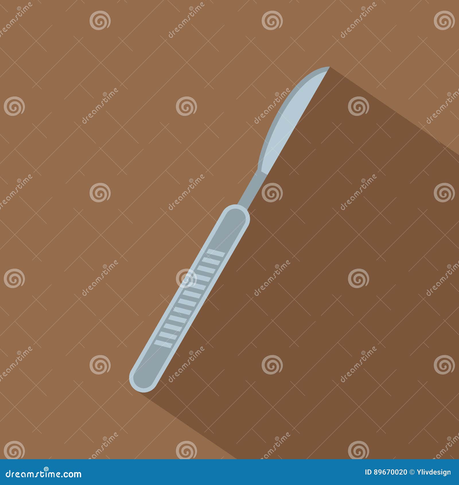 Medical Scalpel Icon, Flat Style Stock Vector - Illustration of ...