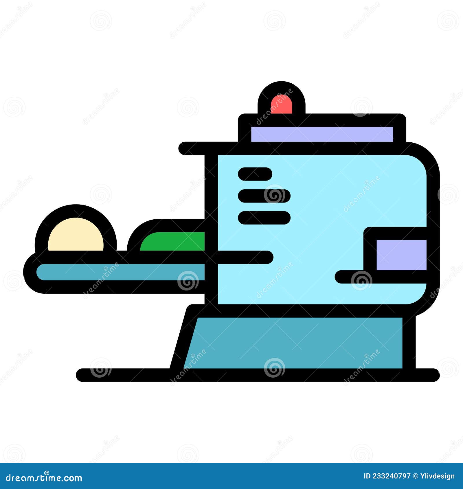Medical Scan Device Icon Color Outline Vector Stock Vector ...
