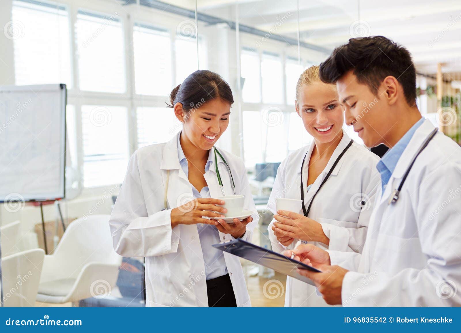 Medical School Students Discussing Therapy Stock Photo - Image of ...