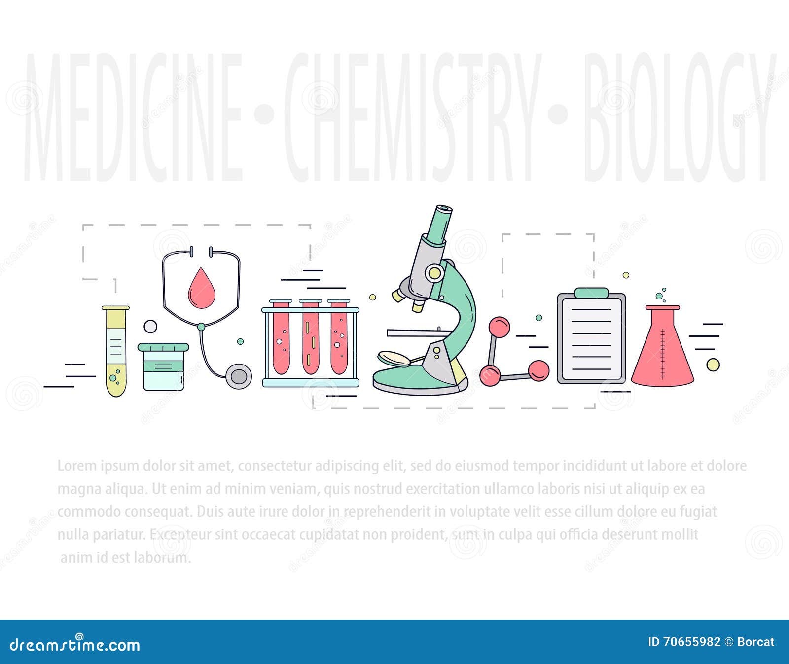 Medical Science Chemistry Hand-drawn Design Stock Illustration ...