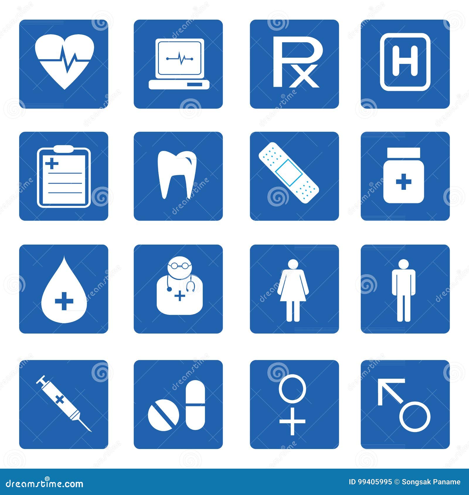 Medical and Science Icon Set Stock Vector - Illustration of drug, nurse ...