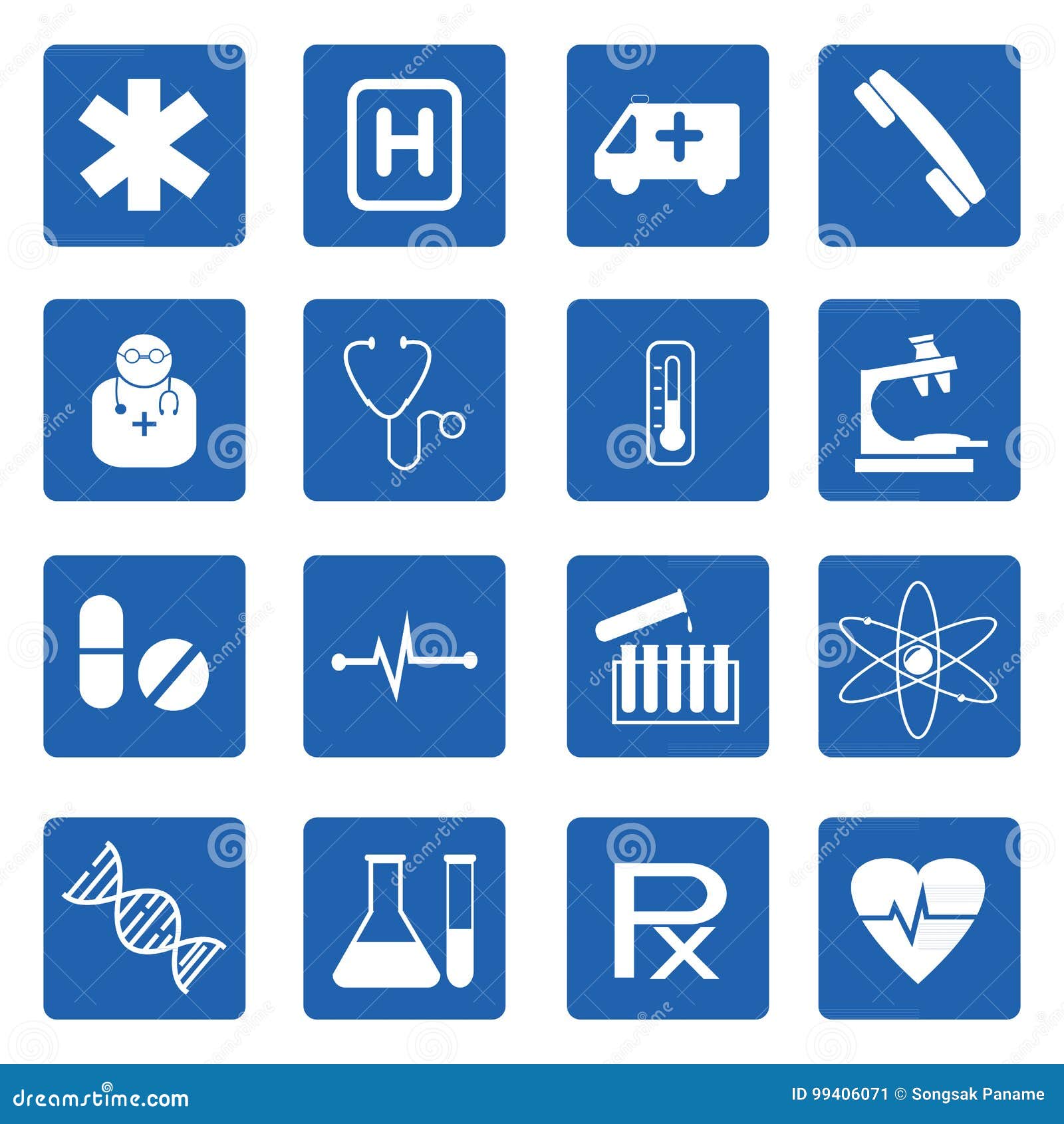Medical and Science Icon Set Stock Vector - Illustration of pill ...