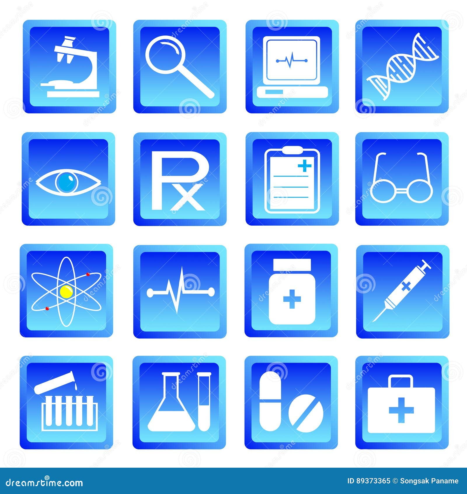 Medical and Scienceicon Set Stock Illustration - Illustration of ...
