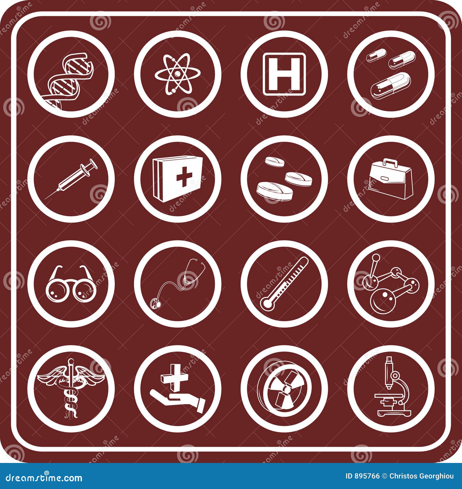 Medical and Scientific Icons. Stock Vector - Illustration of icons ...