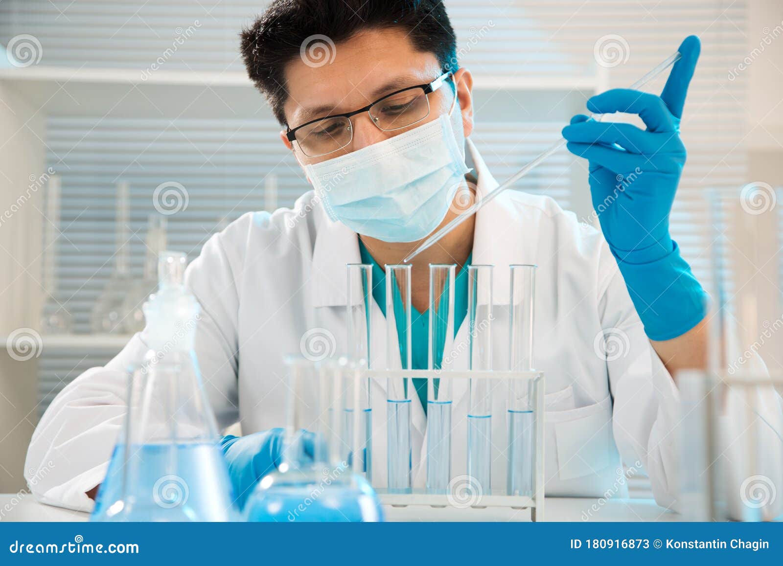 Medical Scientist Working in Laboratory Stock Image - Image of ...