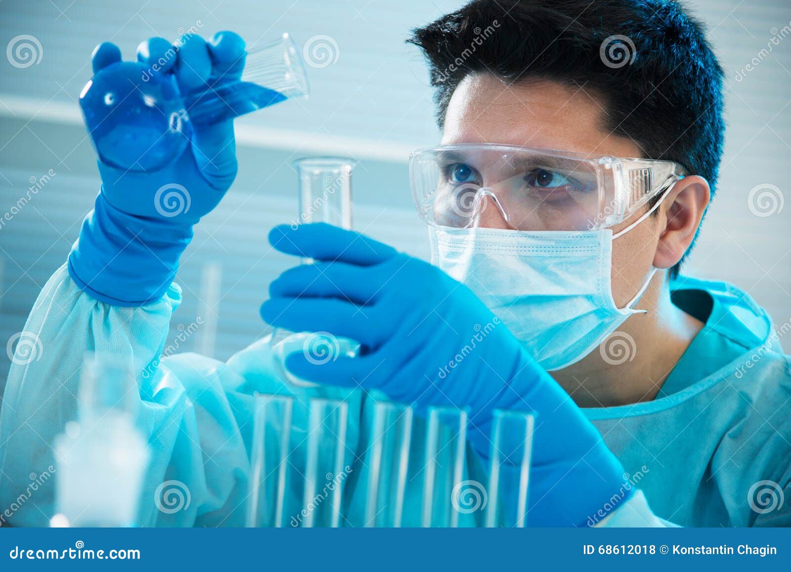 Medical Scientist Working in Laboratory Stock Photo - Image of chemical ...