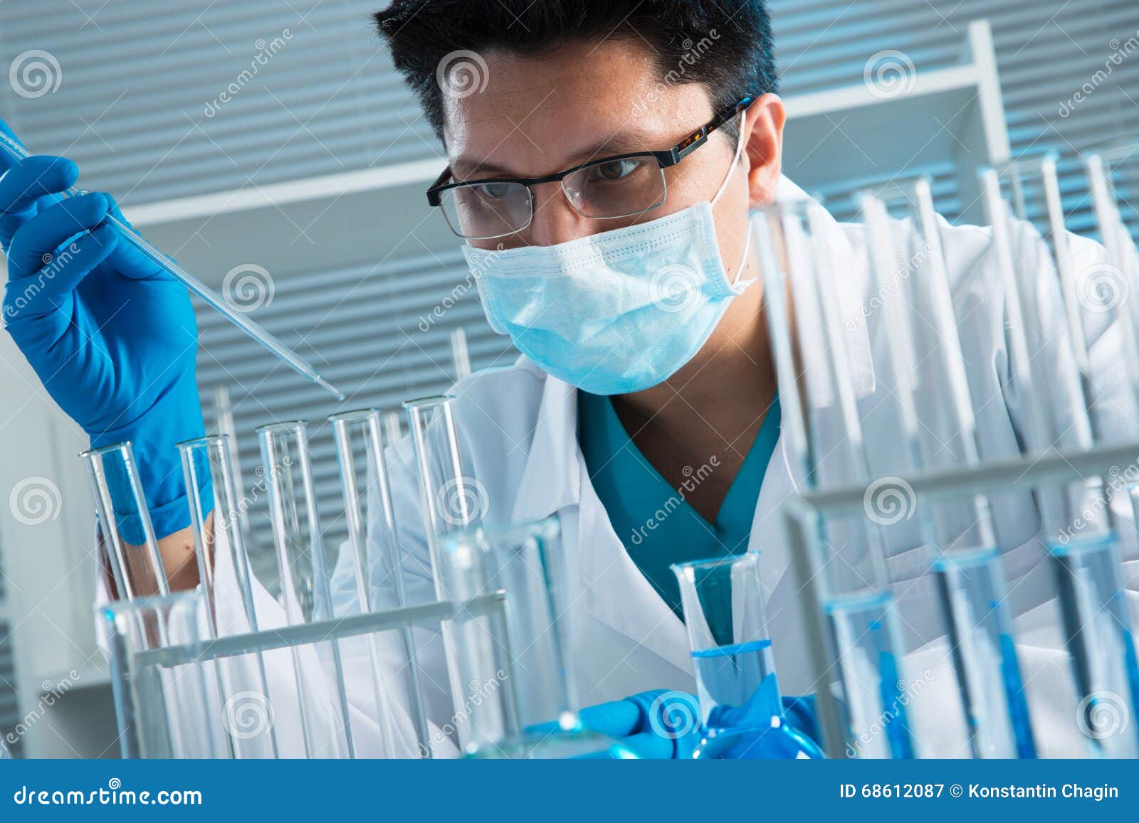 Medical Scientist Working in Laboratory Stock Image - Image of ...